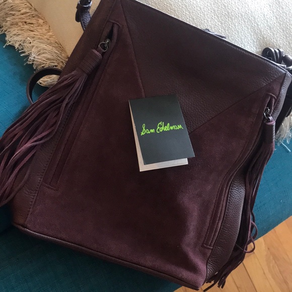 Sam Edelman | Bags | Nwt Wine Colored Sam Edelman Crossbody Bucket Bag ...